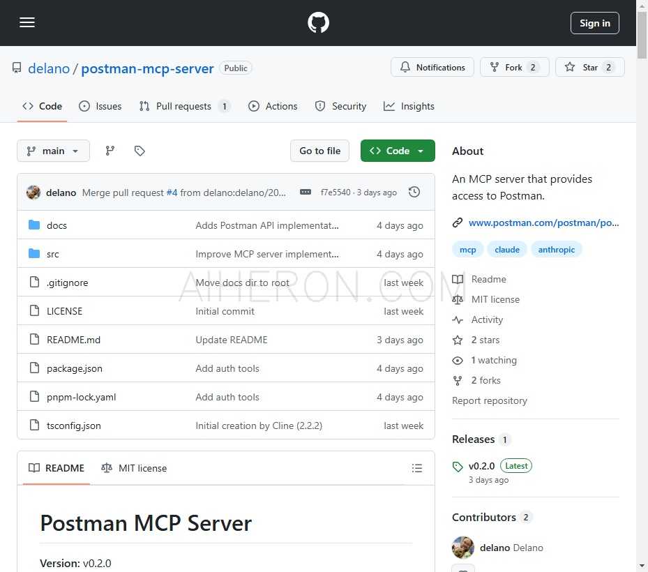 Postman MCP Server ，一个高效的MCP服务器，助力Postman API的无缝集成与管理。