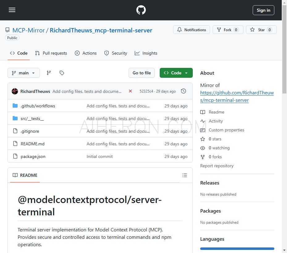 Model Context Protocol Terminal Server ，实现安全、可控的终端命令执行与npm操作。