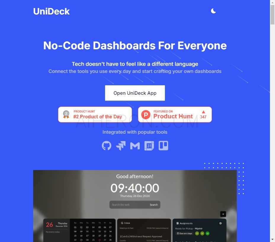 UniDeck ，轻松连接工具，随时打造个性化仪表板