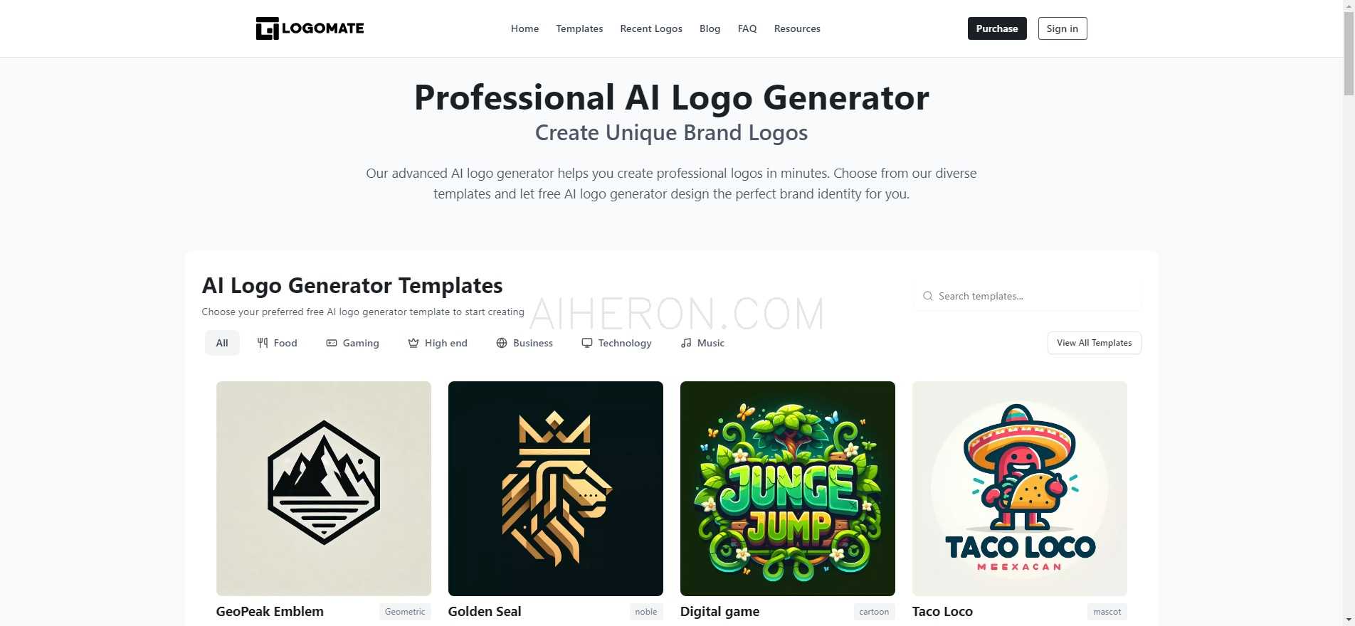 AI Logo Generator - Create Professional Logos Online | AI导航网站