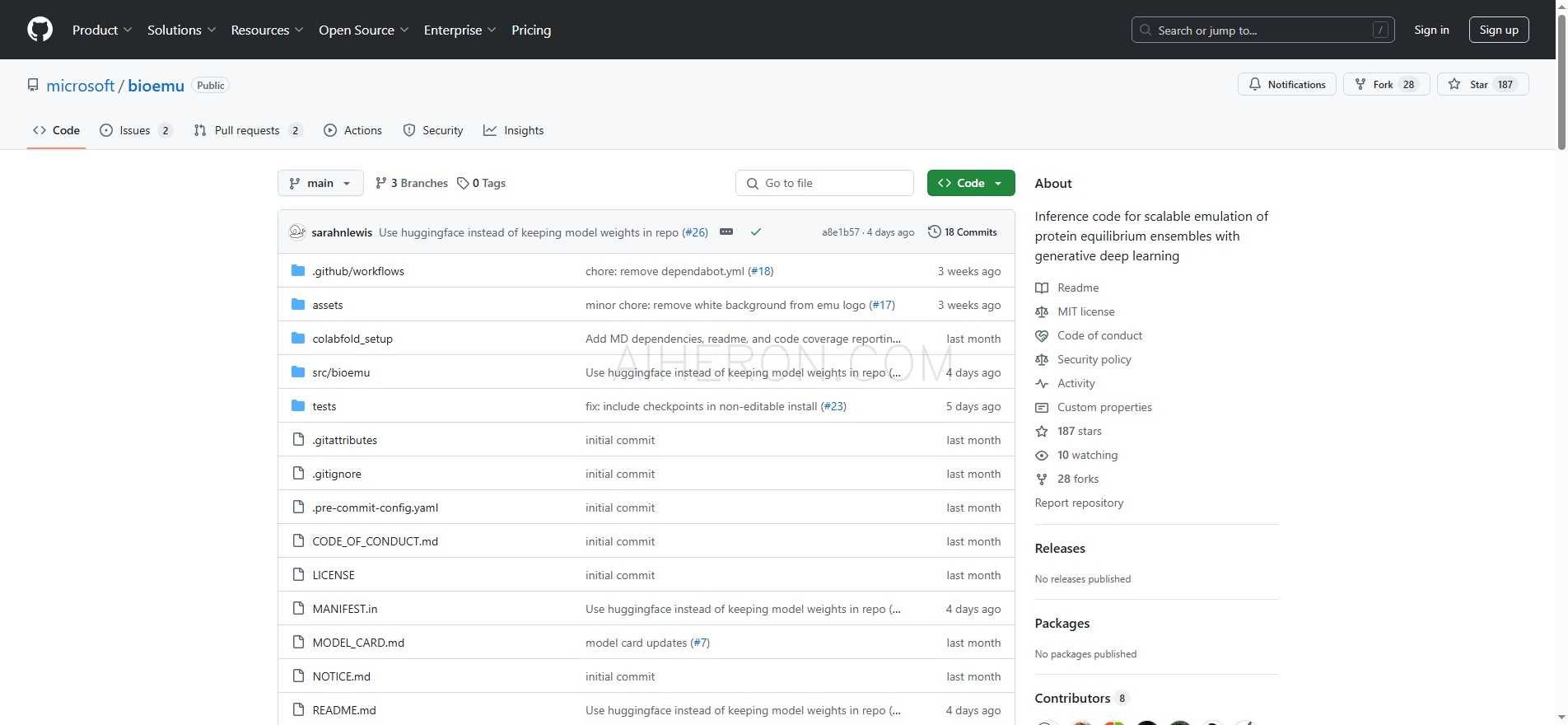 GitHub - microsoft/bioemu: Protein Equilibrium Ensemble Emulation with ...