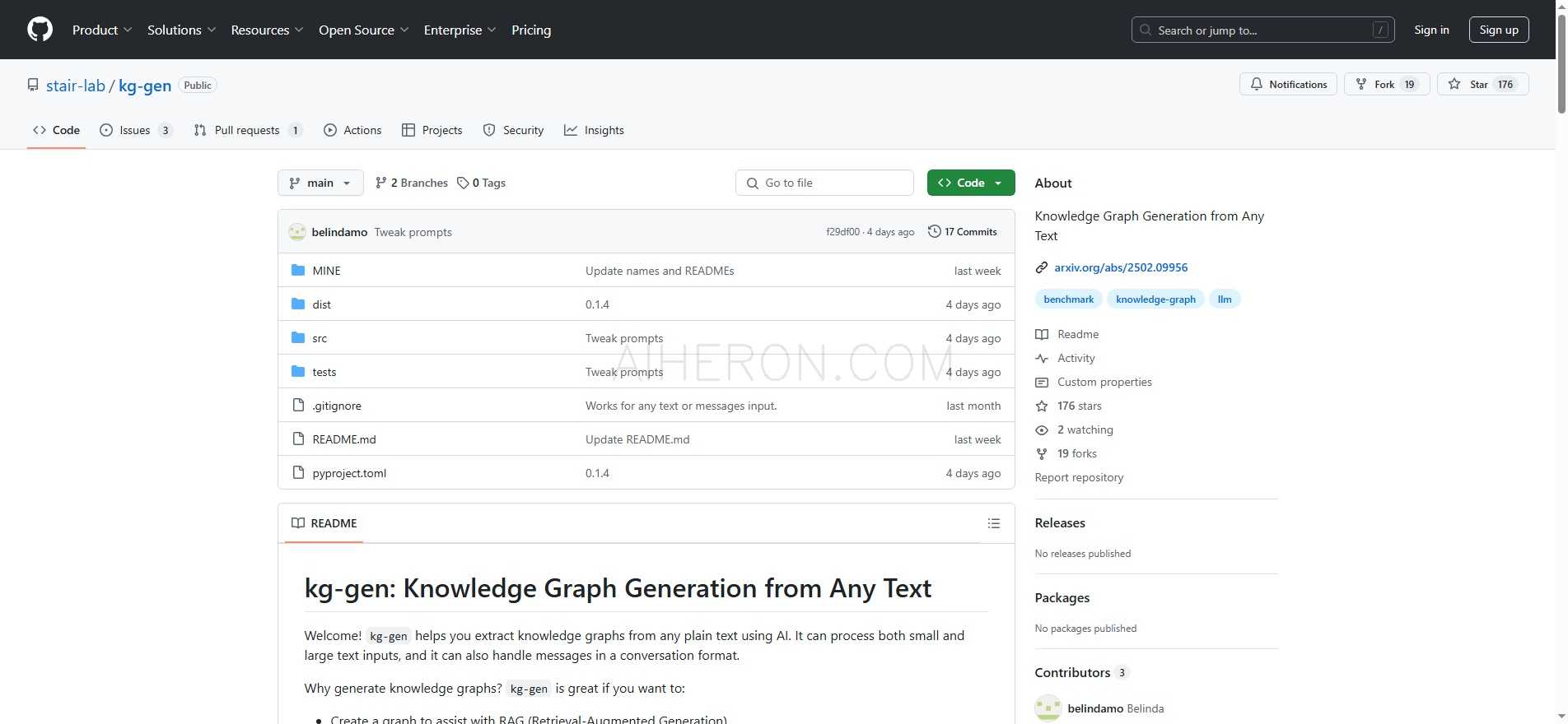 kg-gen: Knowledge Graph Generation from Any Text ,利用AI技术,从文本中生成结构化知识图谱 kg-gen: Knowledge Graph Generation from Any Text ,利用AI技术,从文本中生成结构化知识图谱