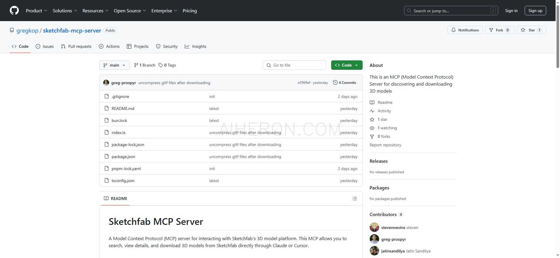 Sketchfab MCP Server ，This is an MCP (Model Context Protocol) Server for discovering and ...