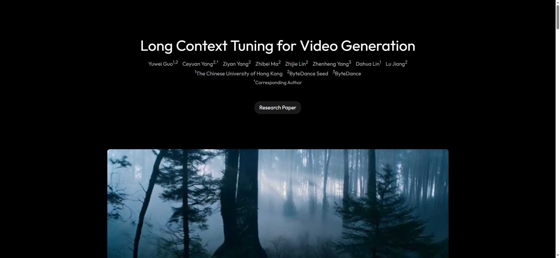 Long Context Tuning for Video Generation ，Long Context Tuning bridges the gap between single ...