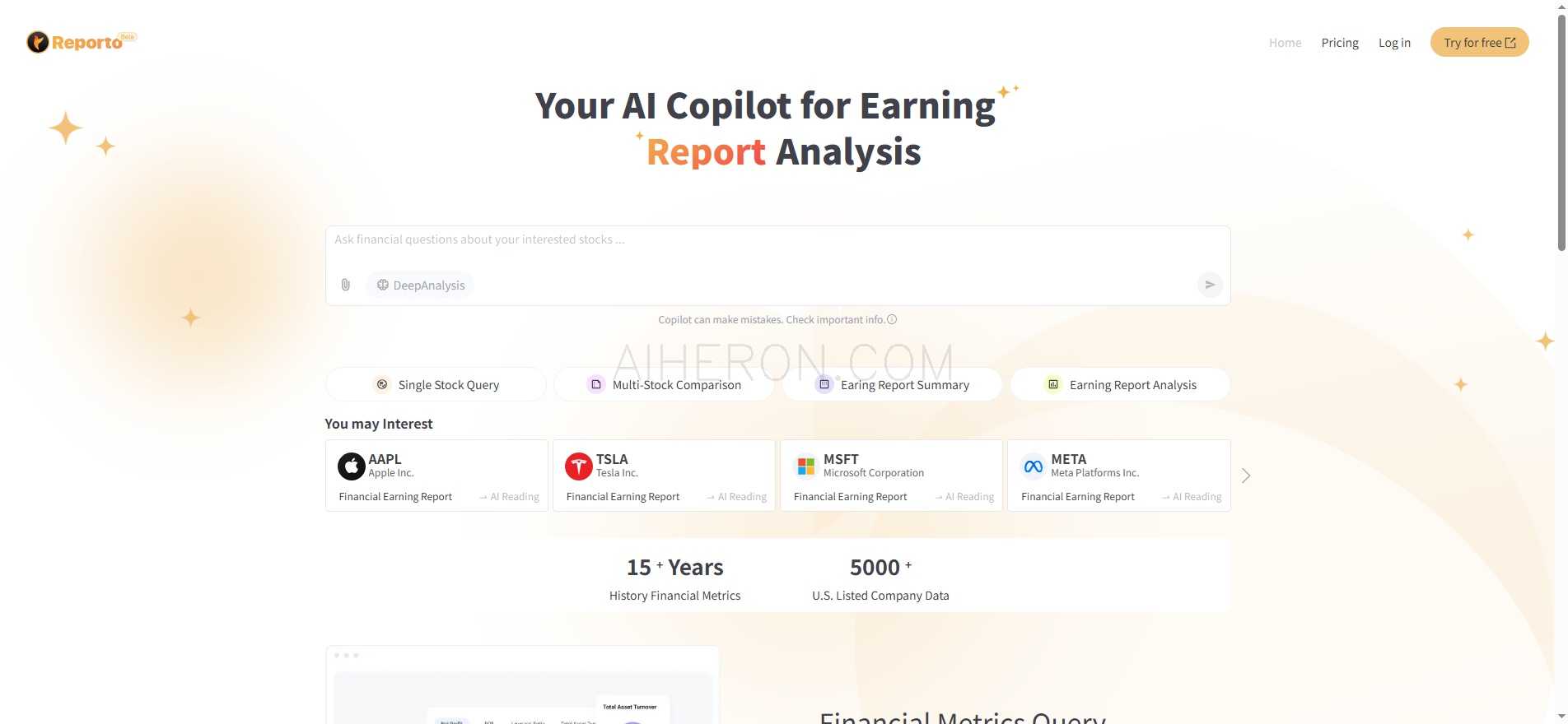 Reporto ，智能财报分析的最佳助手