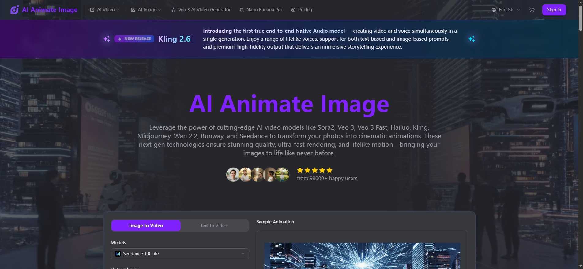 AI Animate Image ，一键唤醒静态照片，AI赋予其电影般的生命力。